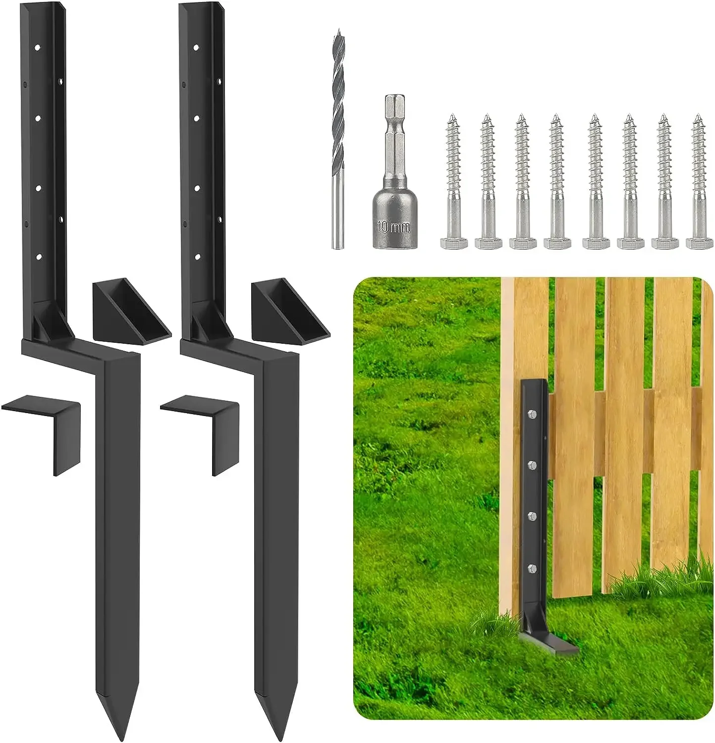 Customized Heavy Duty Steel Fence Post Repair Stakes Fence Post Anchor ...