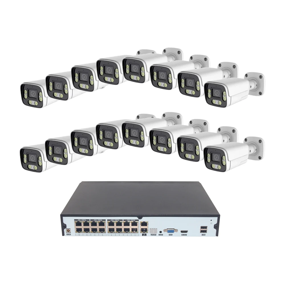 16ch 8mp 4k Smart Video Nvr Dvr Kit Home Price Full 16 Channel Outdoor ...