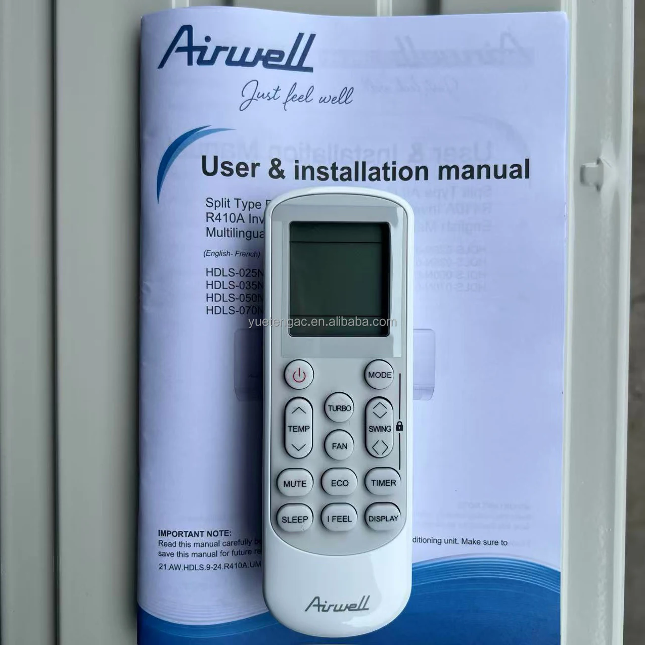 French Split Airwell Heat Pump Inverter 12K BTU 1.5HP A+ | Ductless ...