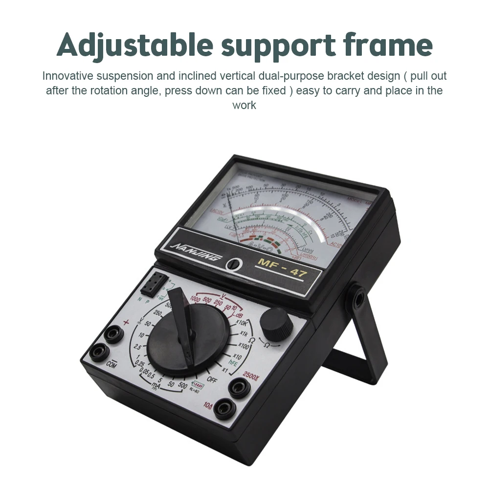 MF47 Pointer Multimeter - AC/DC Voltage & Current Tester