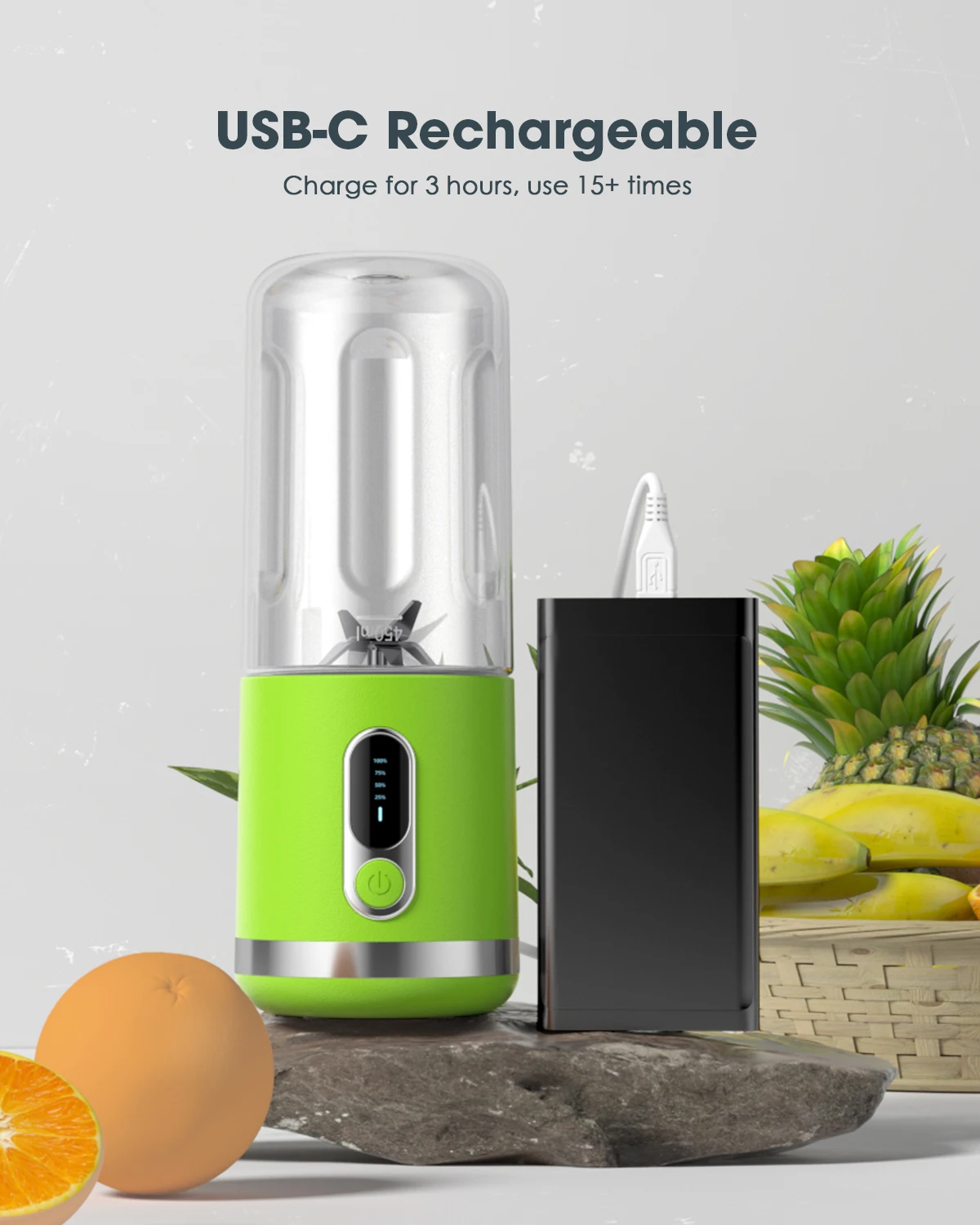 High Speed 200w Usb Rechargeable Mixer Mini Juicer Blender - Buy ...