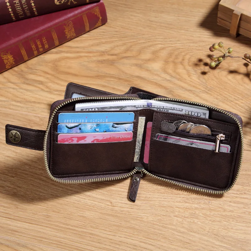 Mens Wallet,2024 Usa Hot Sell Real Leather Wallet Purse Style Men Coin ...
