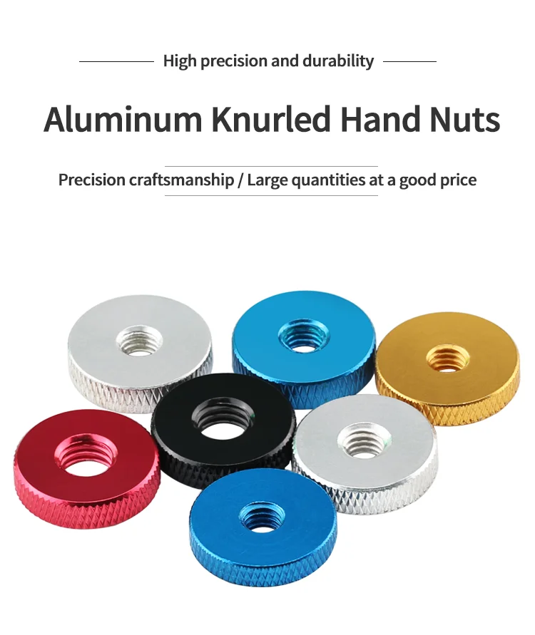 Aluminum Thumb Nut Knurled Hand Round Nuts Anodized Knurled Colorful ...