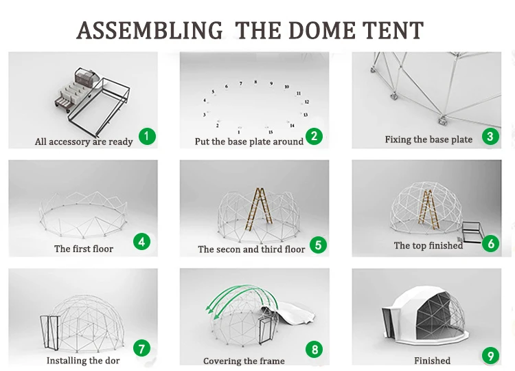 18m Outdoor White Half Sphere Geodesic Dome Tent For Trade Show Events ...