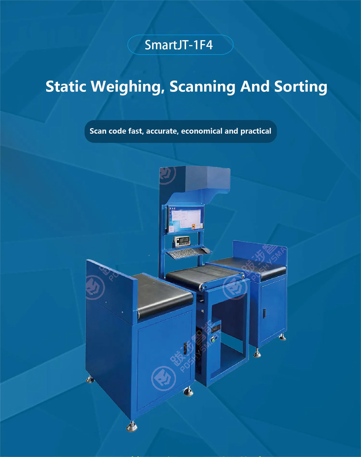 Barcode Scanning Sorting Weighing Scale Dimension Weight Parcel Sorter ...