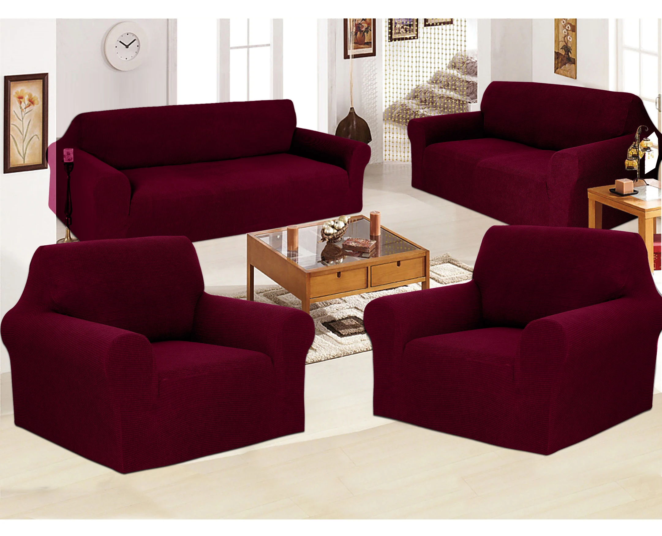 Modern Living Room Sofa Covers - Stretch & Protect