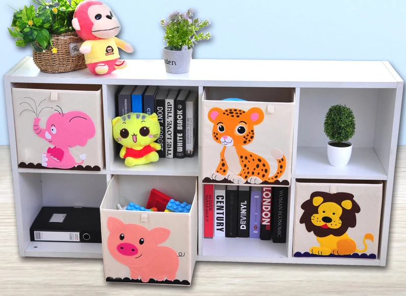 Cartoon Storage Box Foldable Large Capacity Baby Organizer Toy Storage ...