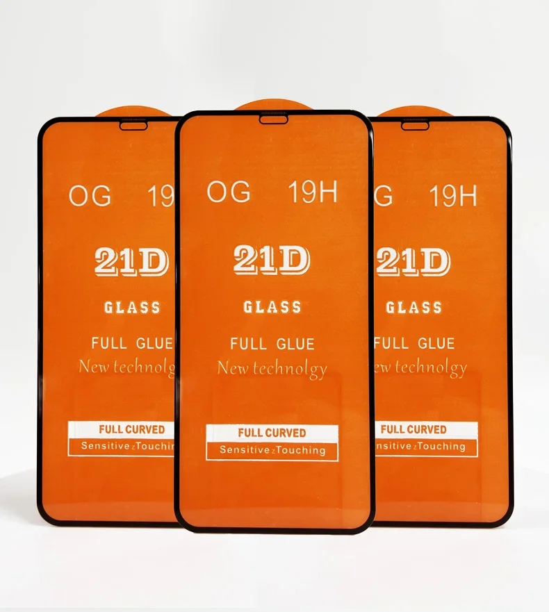 Silk Printing Full Glue 6d 9d Tempered Glass 21d 9d Screen Protector ...