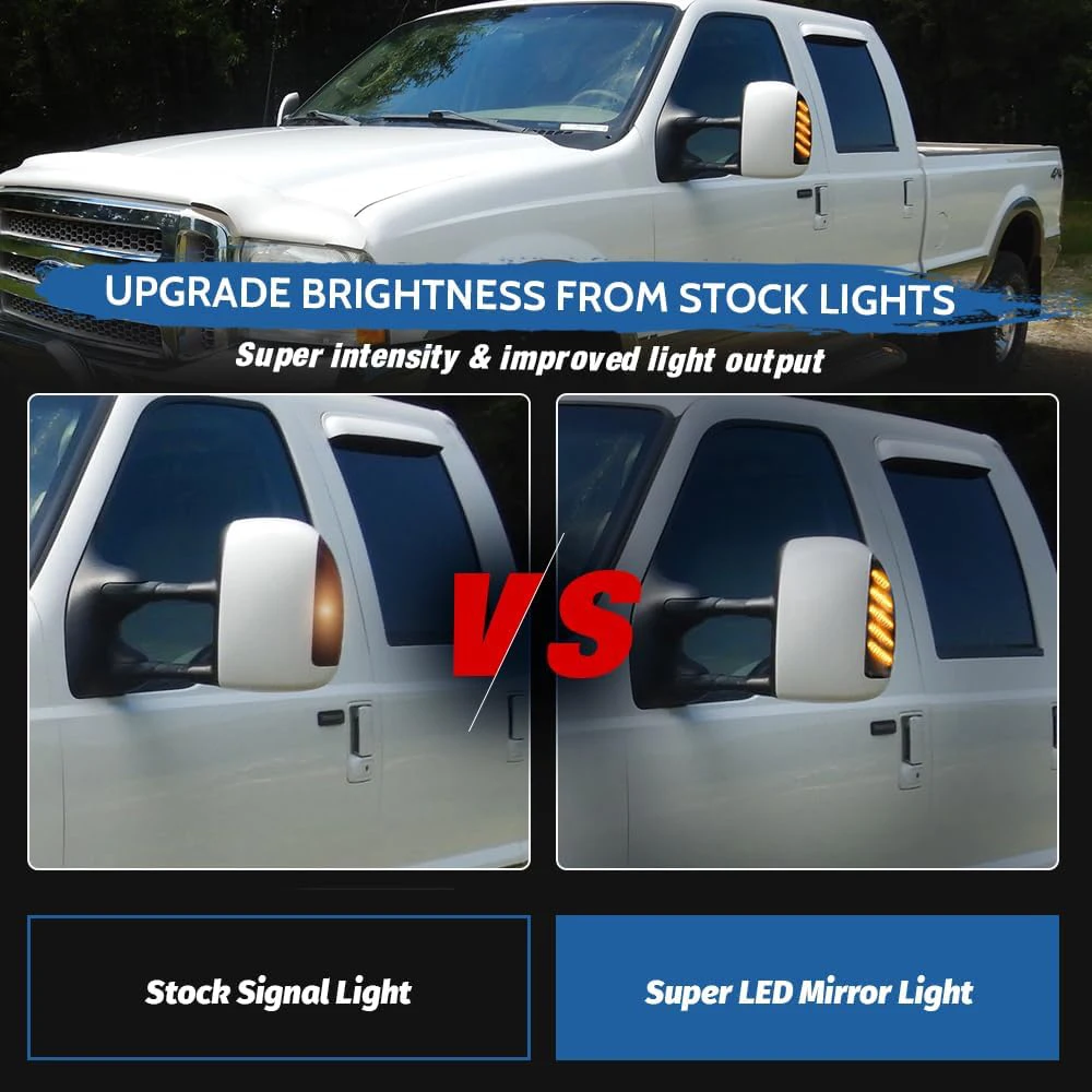 LED Side Mirror Turn Signal Lights for F250-F450 Super Duty
