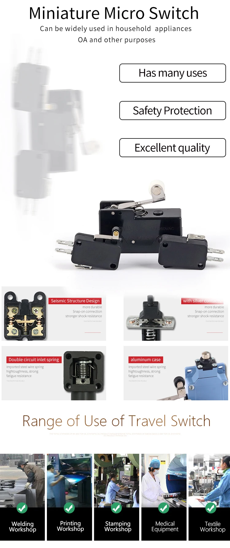 Wholesale Series Sealed Mouse Micro Switch Blade Waterproof Mouse Micro ...