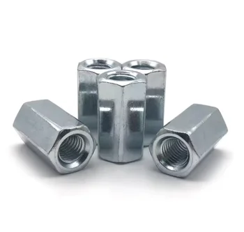 Hex Coupling Nuts Din6334 Hexagon Threaded Connecting Nut M5 Long Hex ...