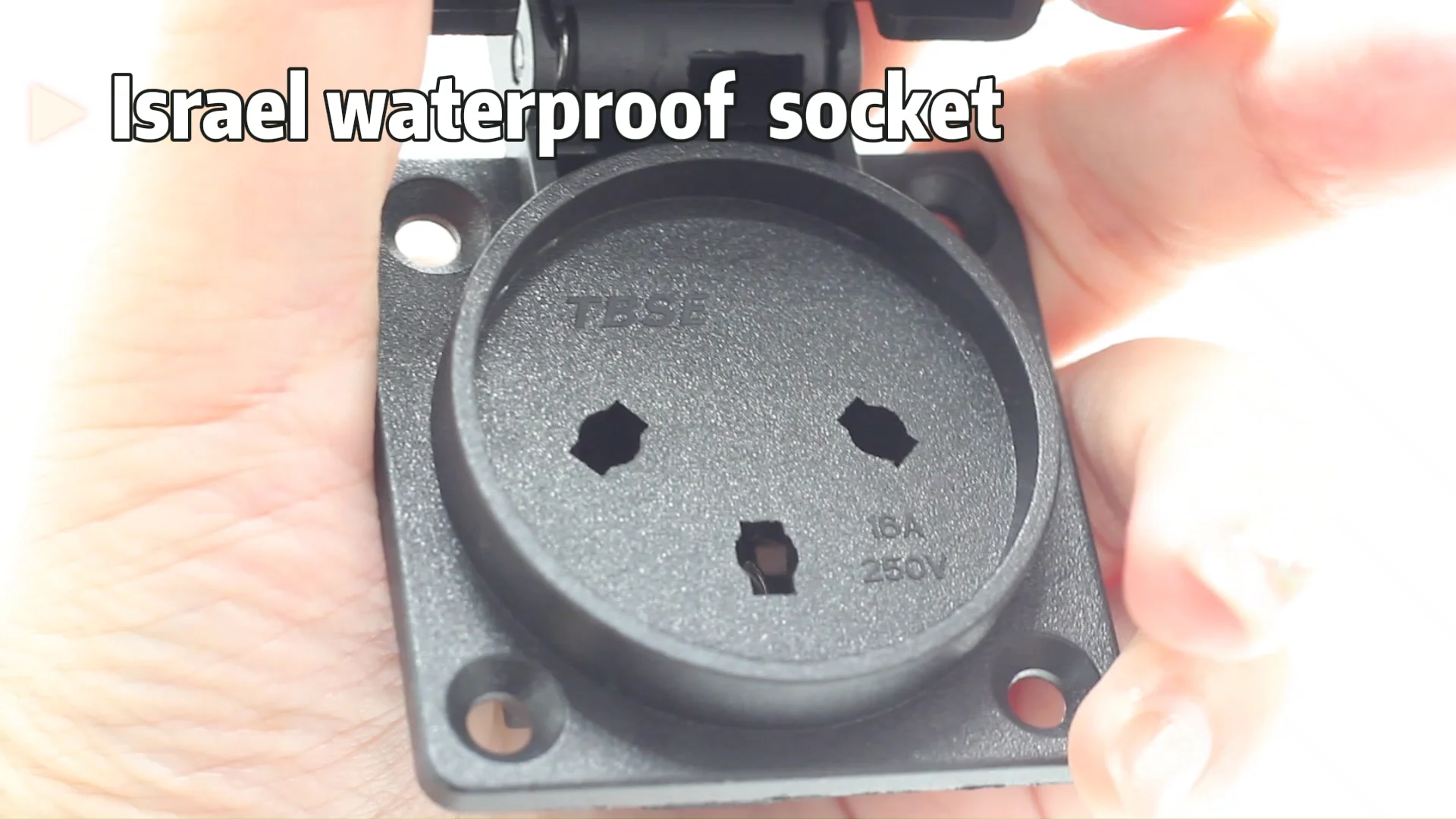 16a 250vac Israel Waterproof Cover Socket Outlet Power Socket Schuko ...