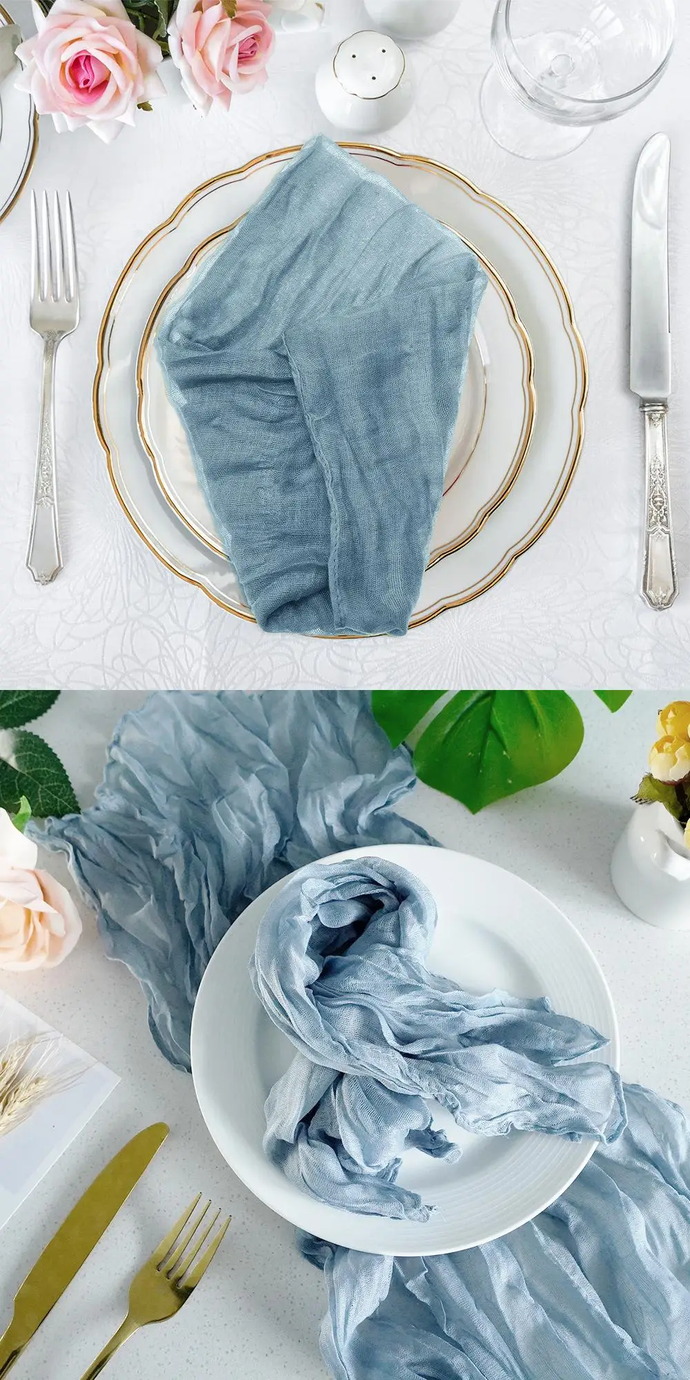 Bohemian Style Wrinkled Cloth Napkin For Wedding Party Table Decor Bali ...