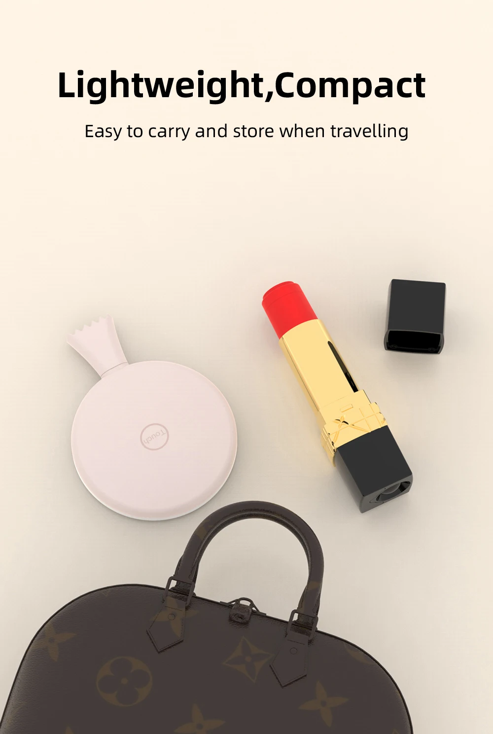 Patent Led Compact Mirror Without Battery Makeup Pocket Mirror For Lady ...