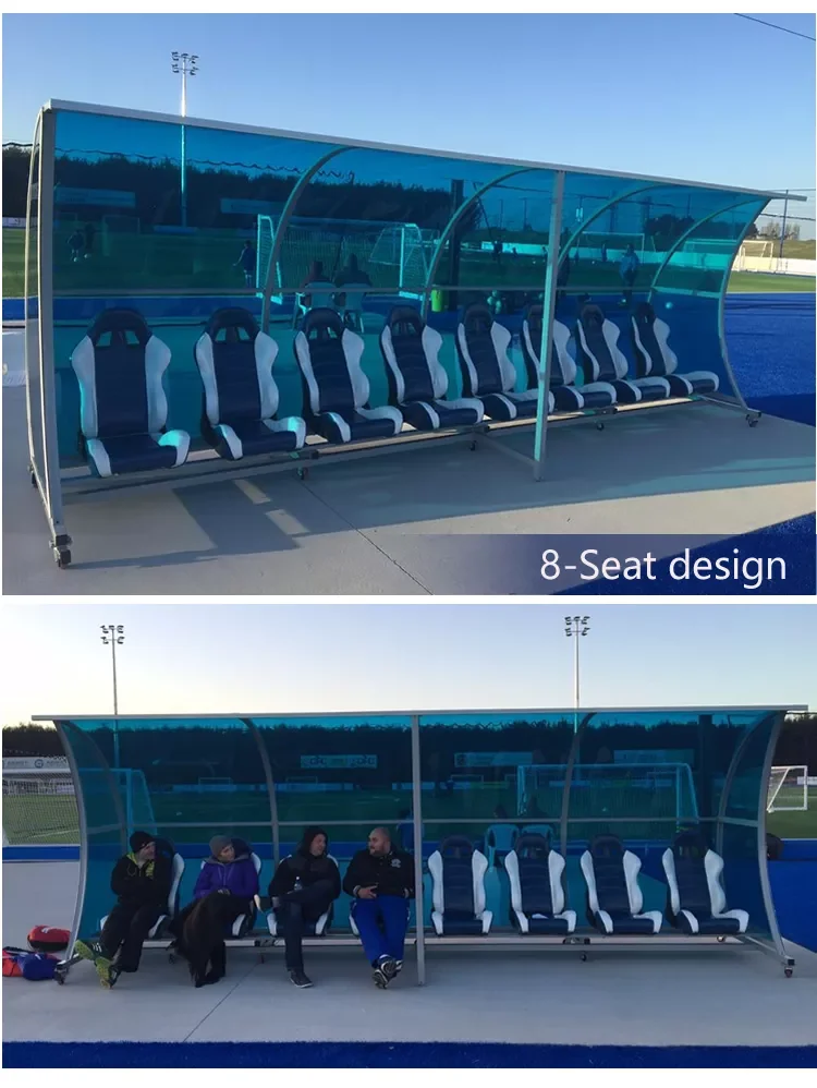 Steel Aluminum Football Stadium Soccer Player Bench Seats Shatter ...