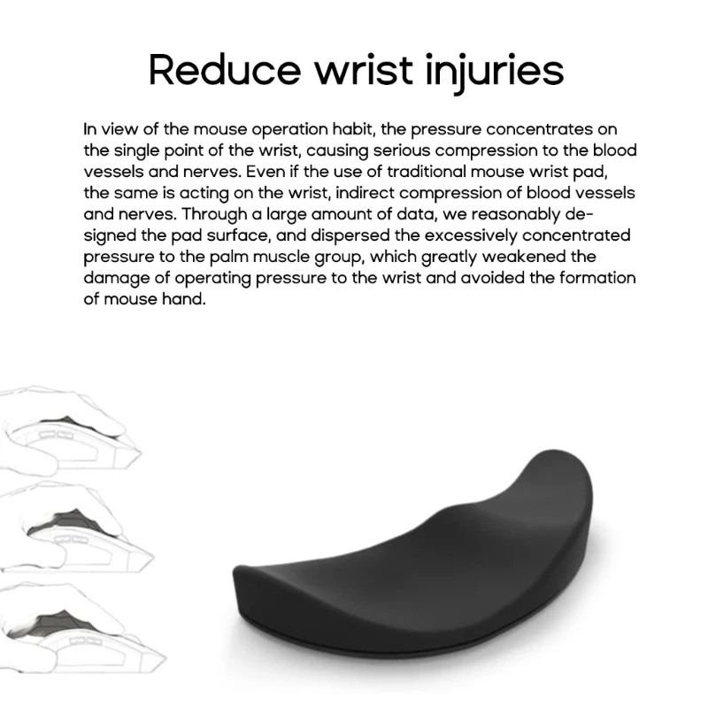 Mouse Wrist Rest Silicone Hand Cushion Soft Pad Palm Hand Wrist Support ...
