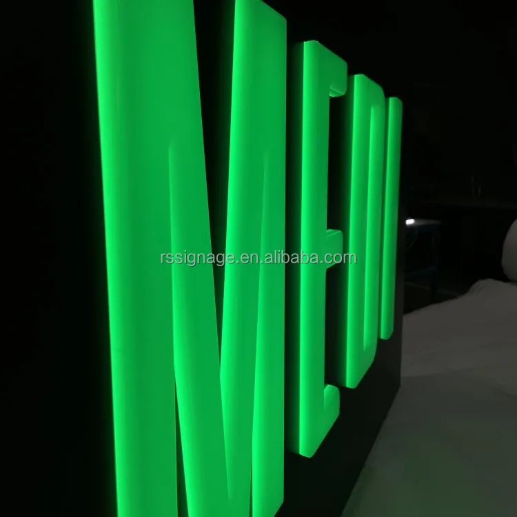 Custom Store Front Blade Sign Push Through Acrylic Signage Letters ...