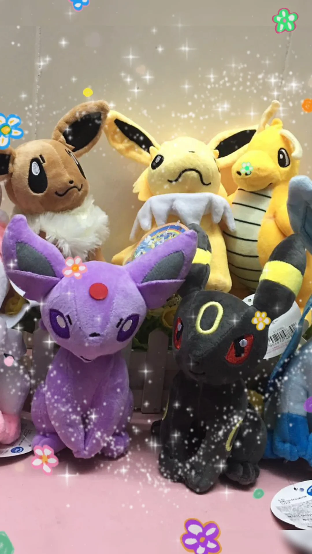 9 Colors Sitting Eevee Anime Cute Eevee Jolteon Flareon Vaporeon ...