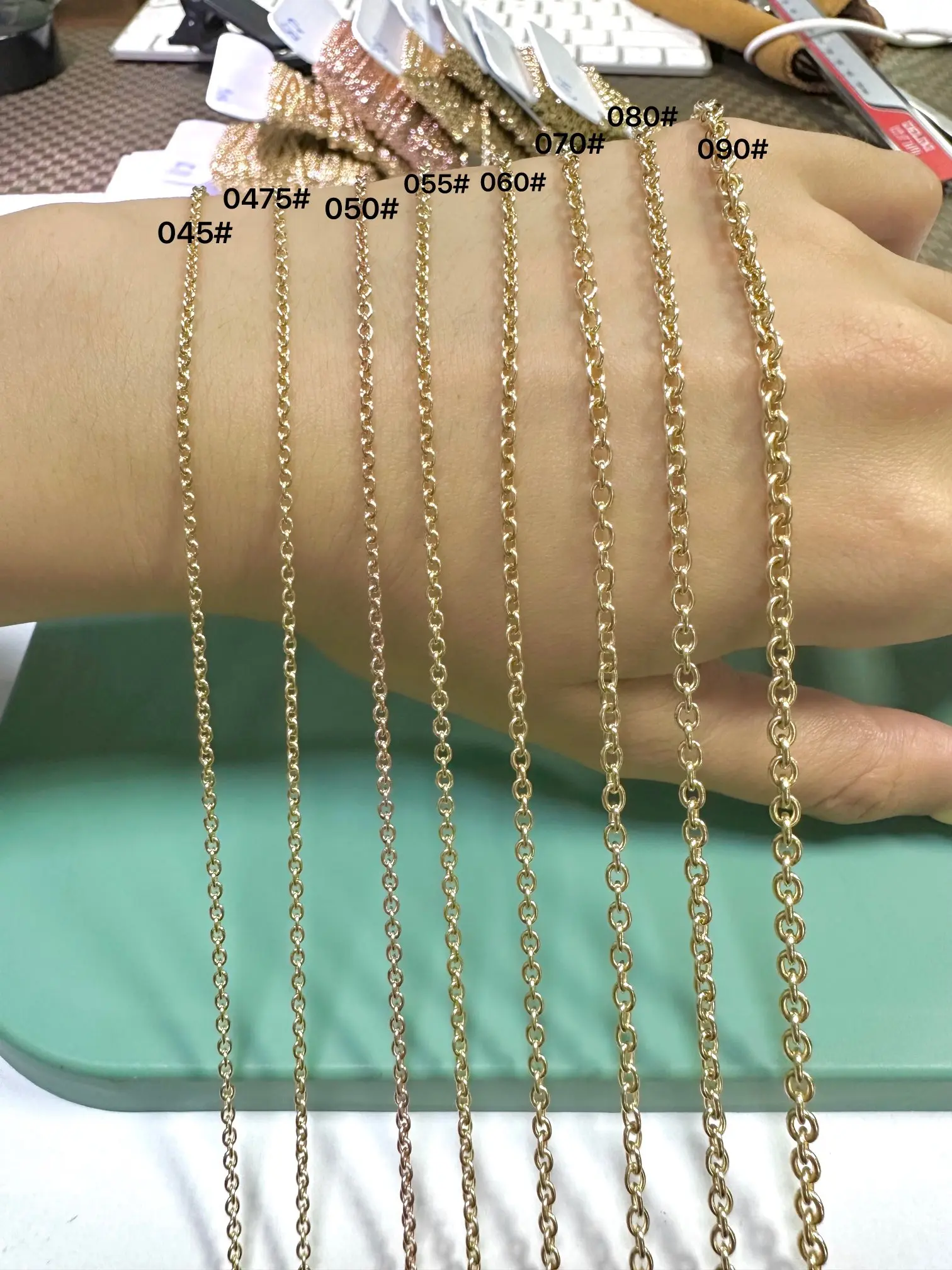 Goldstones Jewelry 18k Gold Chain O-shaped Chain 1.3-3g Cross Chain ...