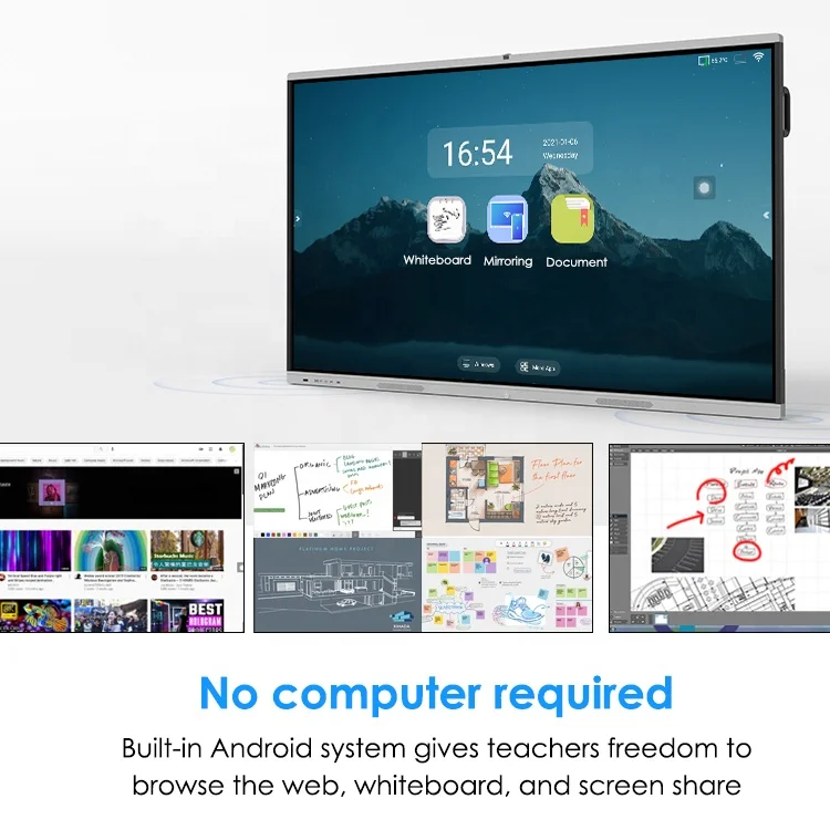 75 Inch 4k Hdmi Smart Board Interact Lcd Display Digital Smart Class ...