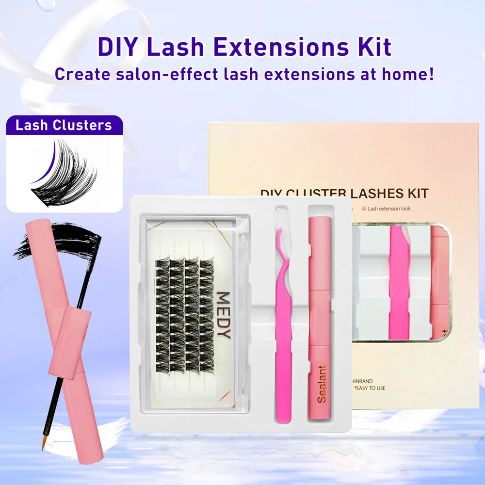 Long Lasting Wholesale Diy Lash Clusters Set Diy Eyelash Extensions Kit ...