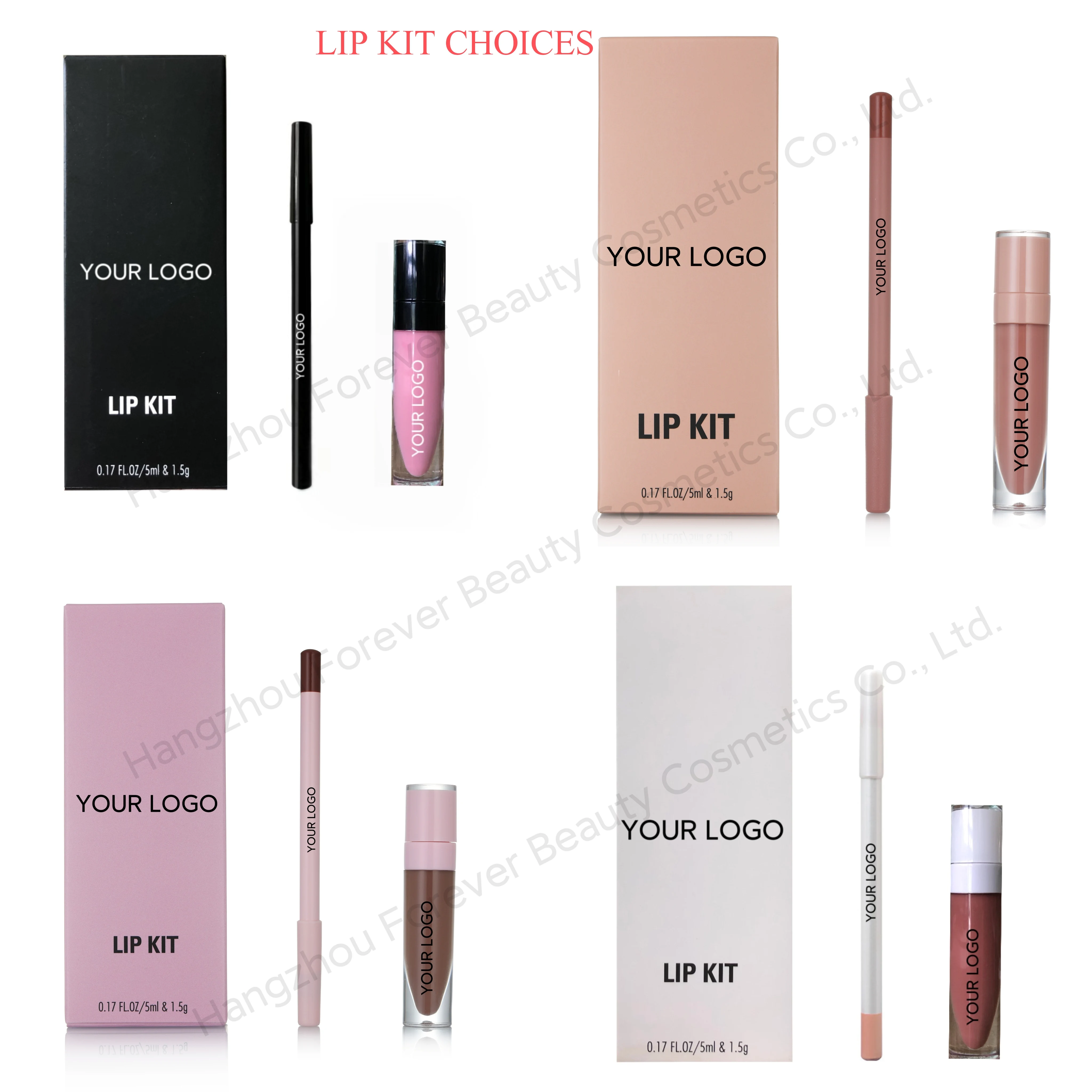 Wholesale Vegan Creamy Lip Liner and Lip Gloss Set