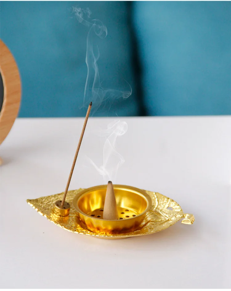 Middle East Metal Small Incense Burner Arabic Gold Leaf Tray Religious ...