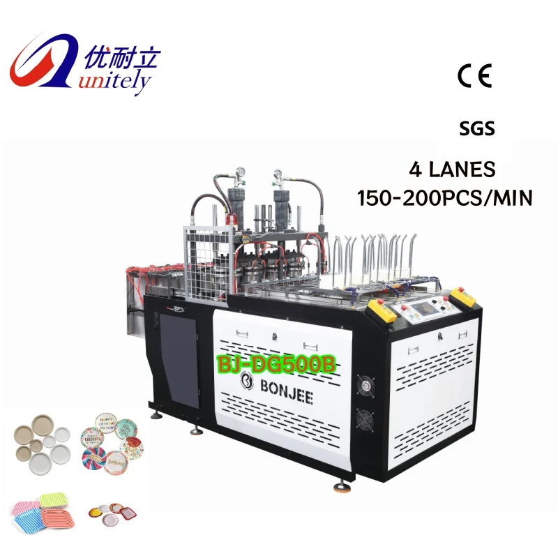 Low Cost Bj-spt500y Fully Automatic Disposable Paper Plate Machine ...