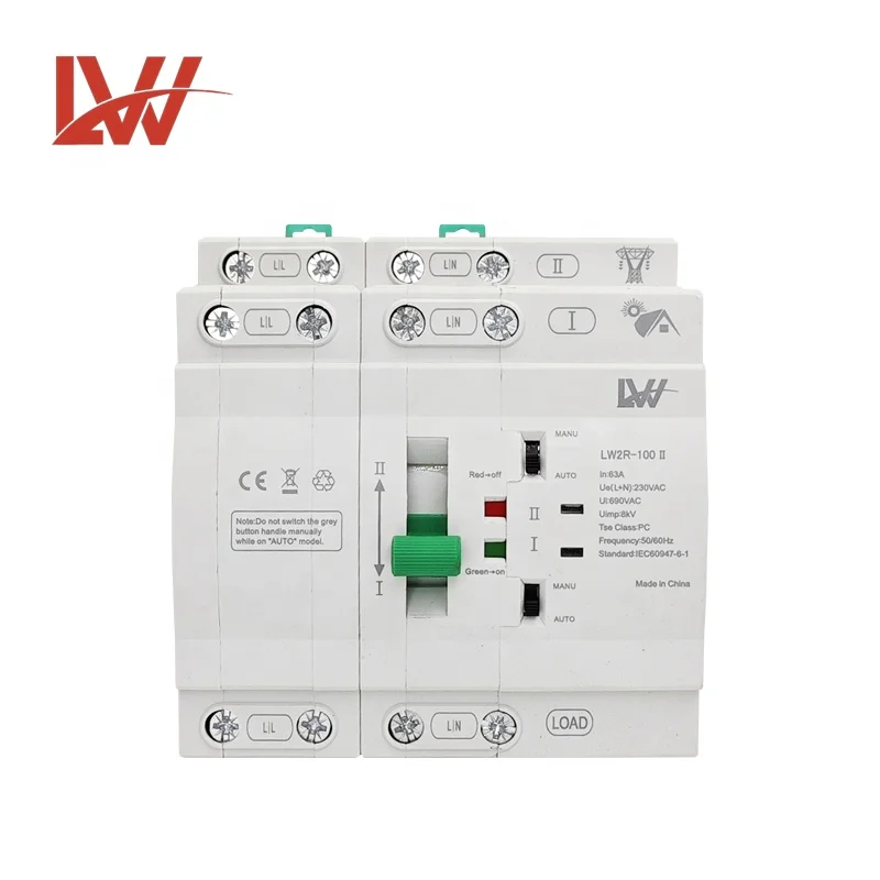 Lw New Dual Power Automatic Transfer Switch Changeover Switch Din Rail ...