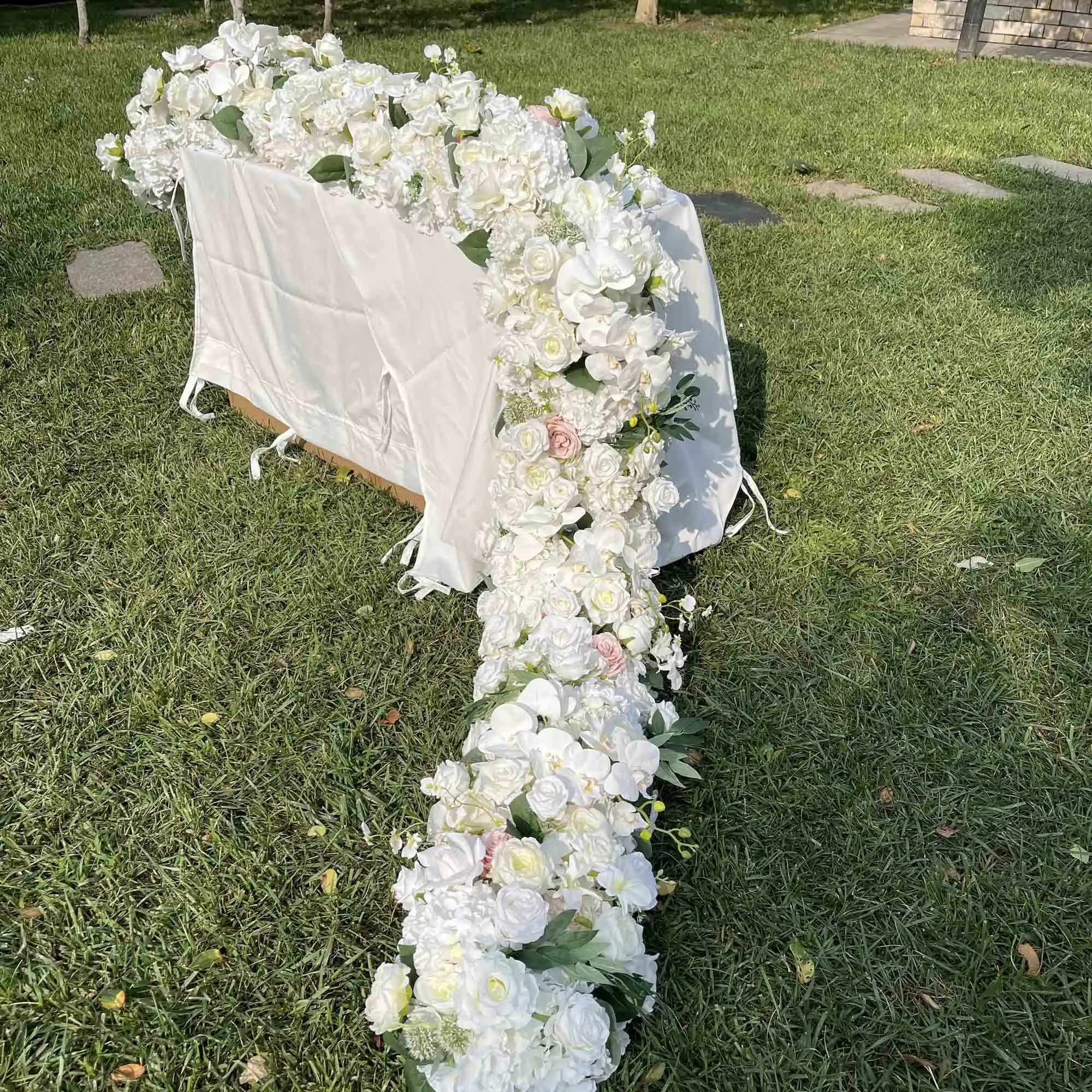IFG Good Design Silk Flower Table Runner Wedding 1m Pink