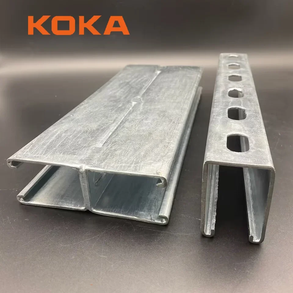 Manufacturer Galvanized Steel Double C Channel Slotted 41x82 Back to ...