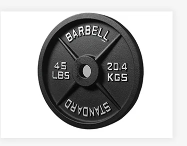 Customizable 45lb Barbells Weight Plate Set Standard Iron Cast Barbell ...