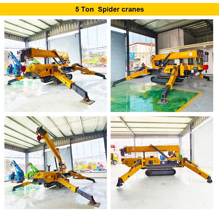2-5 Ton Crawler Spider Crane Portable Remote Control Mobile Roof Spyder ...