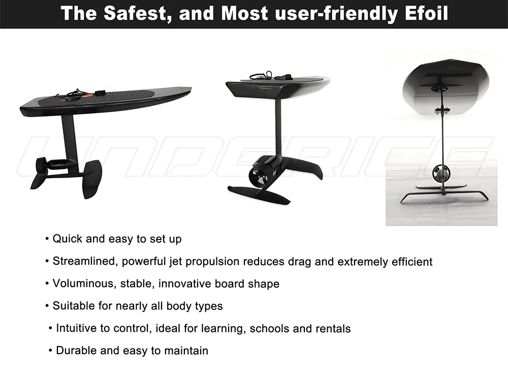 Customized Black Electric Hydrofoil Surfboard with Remote Control ...