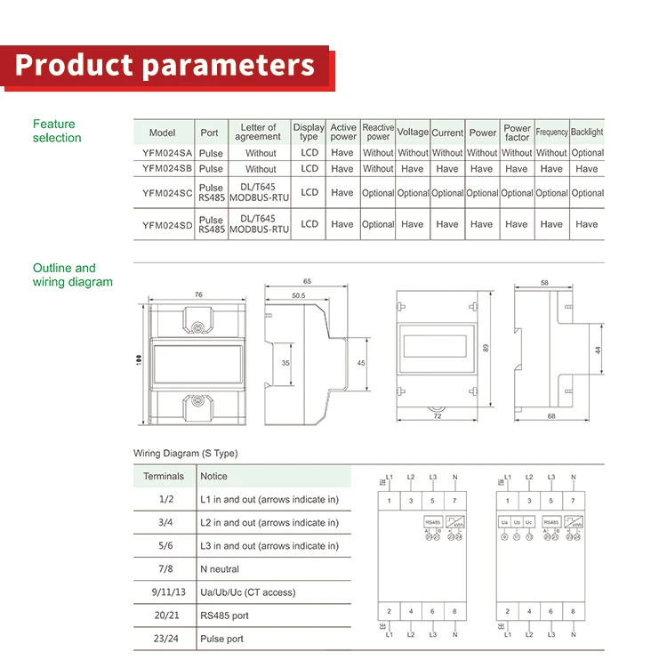 3 Phase Din Rail Wifi Tcp Smart House Energy Meter - Buy House Energy ...