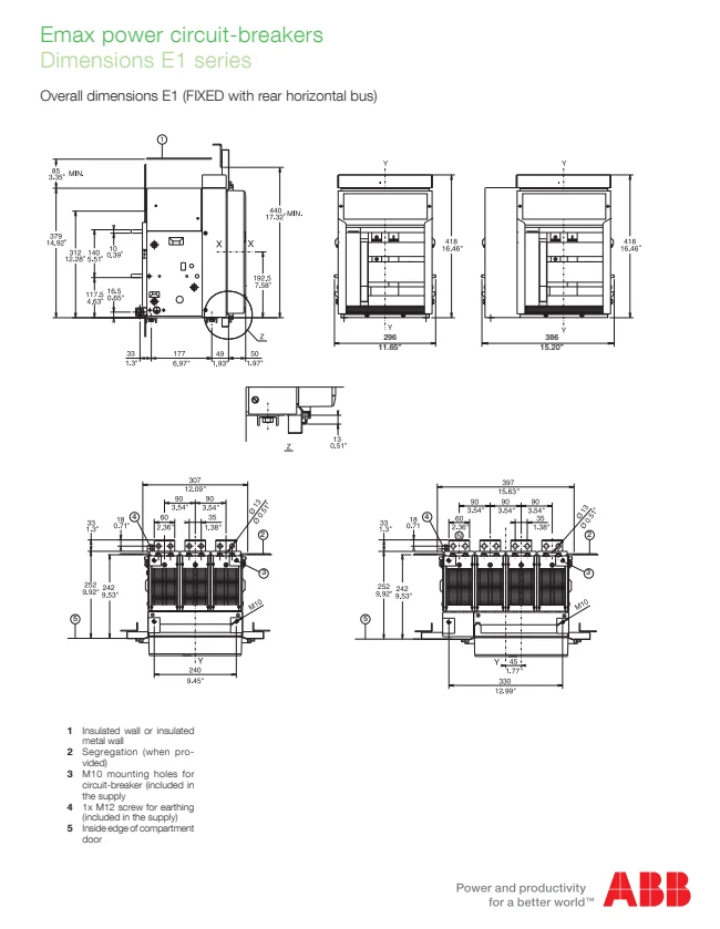 Low Voltage Circuit Breaker Emax E1S1250 1250A 3P/4P Intelligent ...