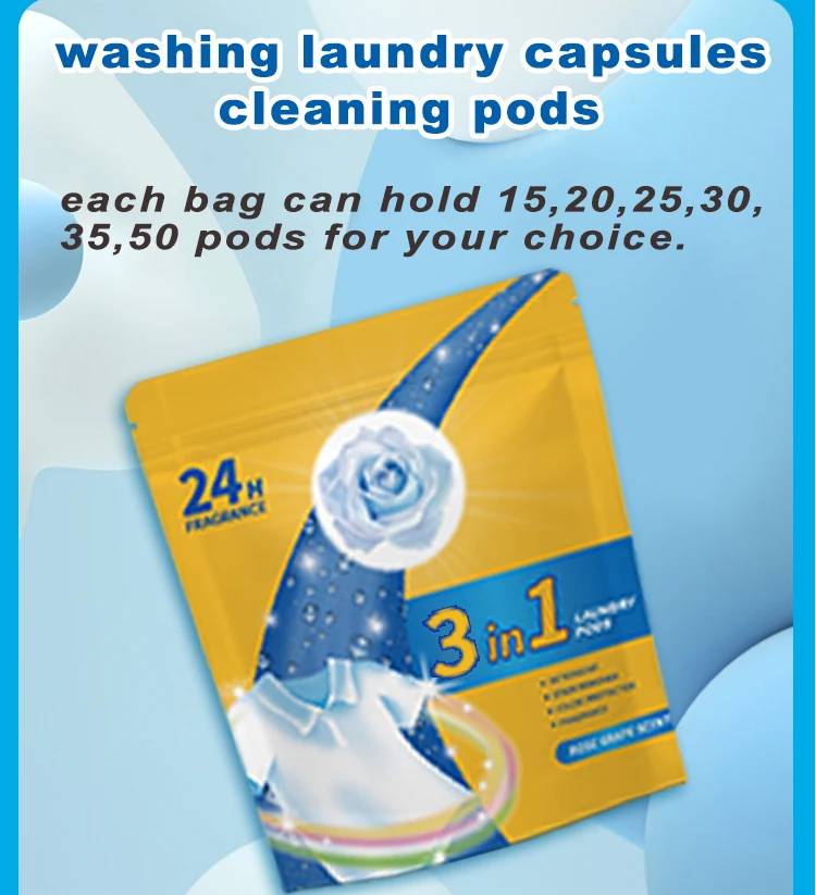 Eco Liquid Beads OEM Laundry Pods - 3in1 Detergent Concentrate