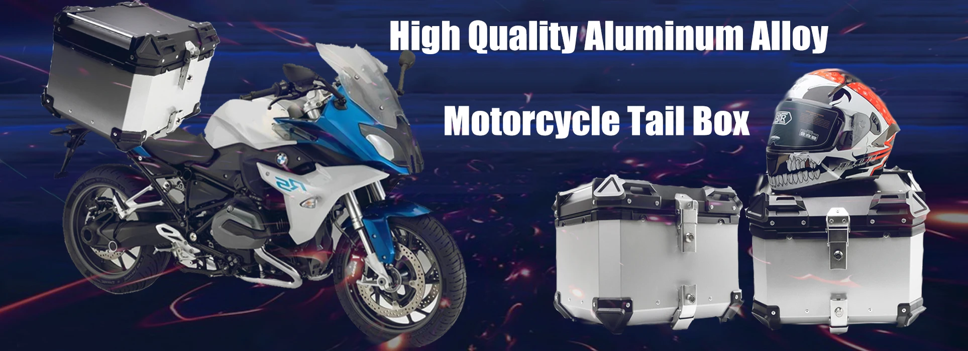 New Design 55l Motorcycle Tail Boxes Aluminum Top Case For Other ...