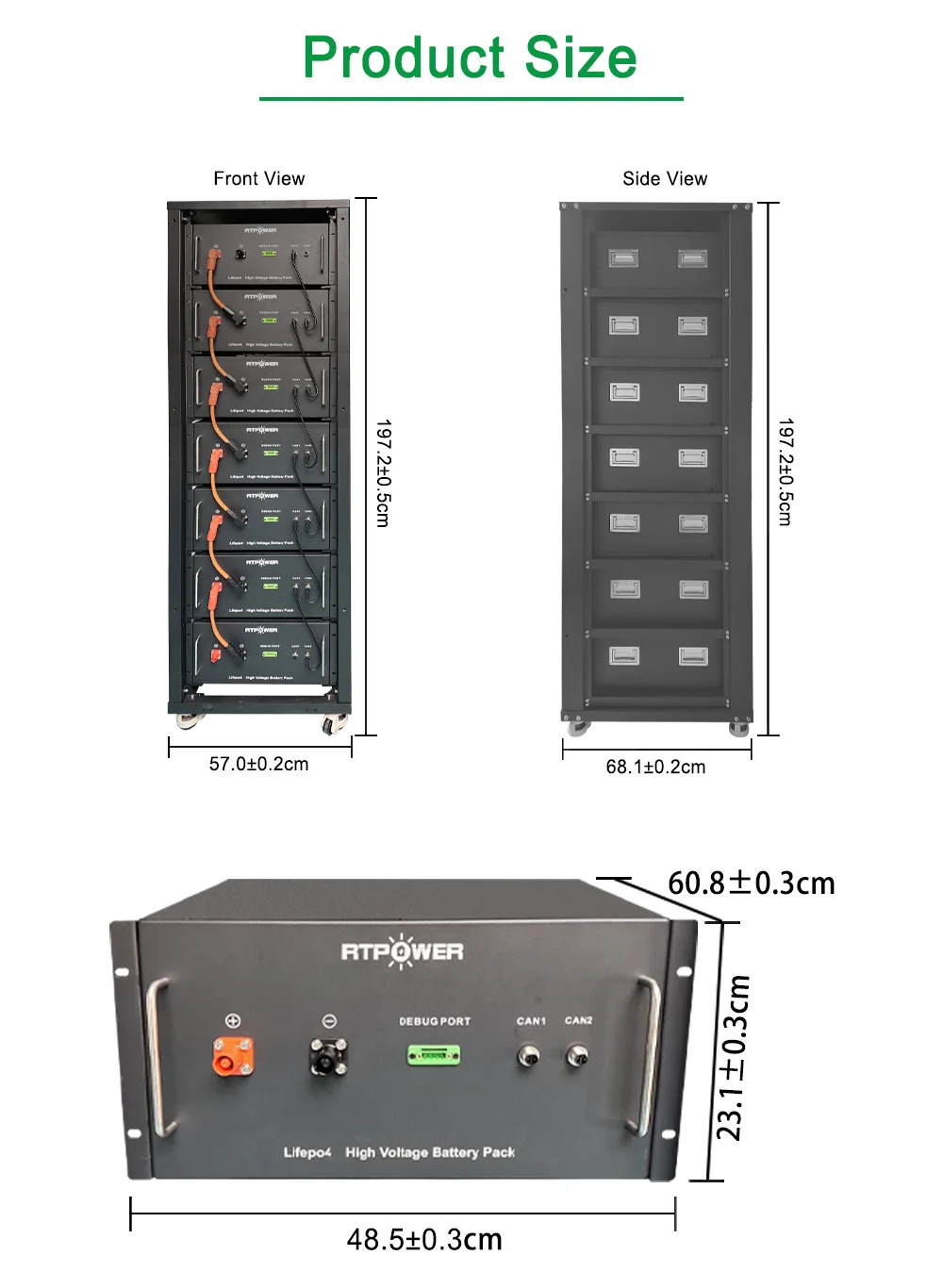 Stackable Modular Solar Energy Storage System Battery With Smart Bms 23 ...