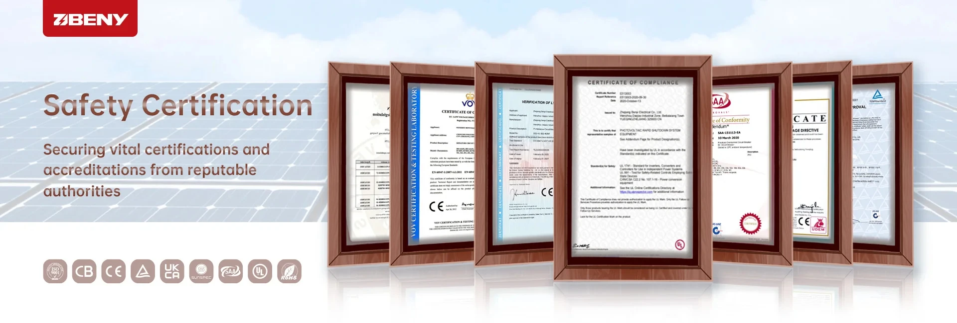 BENY DC MCB Mini Circuit Breaker 2P 600V for Solar Use