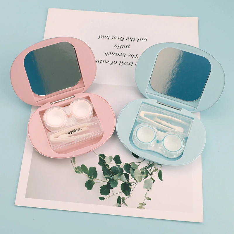 Colored Round Clamshell Contact Lens Companion Case For Girls - Buy ...
