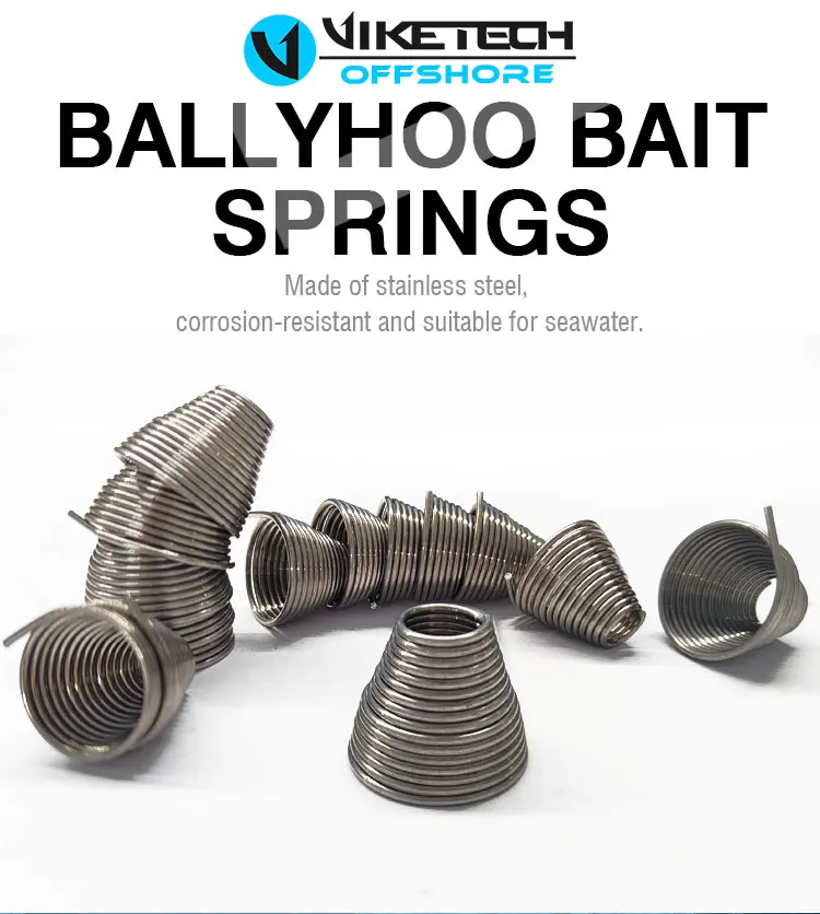 Stainless Steel Ballyhoo Bait Rigging Springs - Durable & Reliable