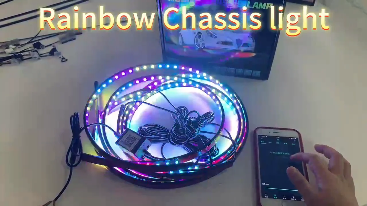 Dream Color Car Underbody Chasing Flow Rgb Led Strip Under Glow Neon ...