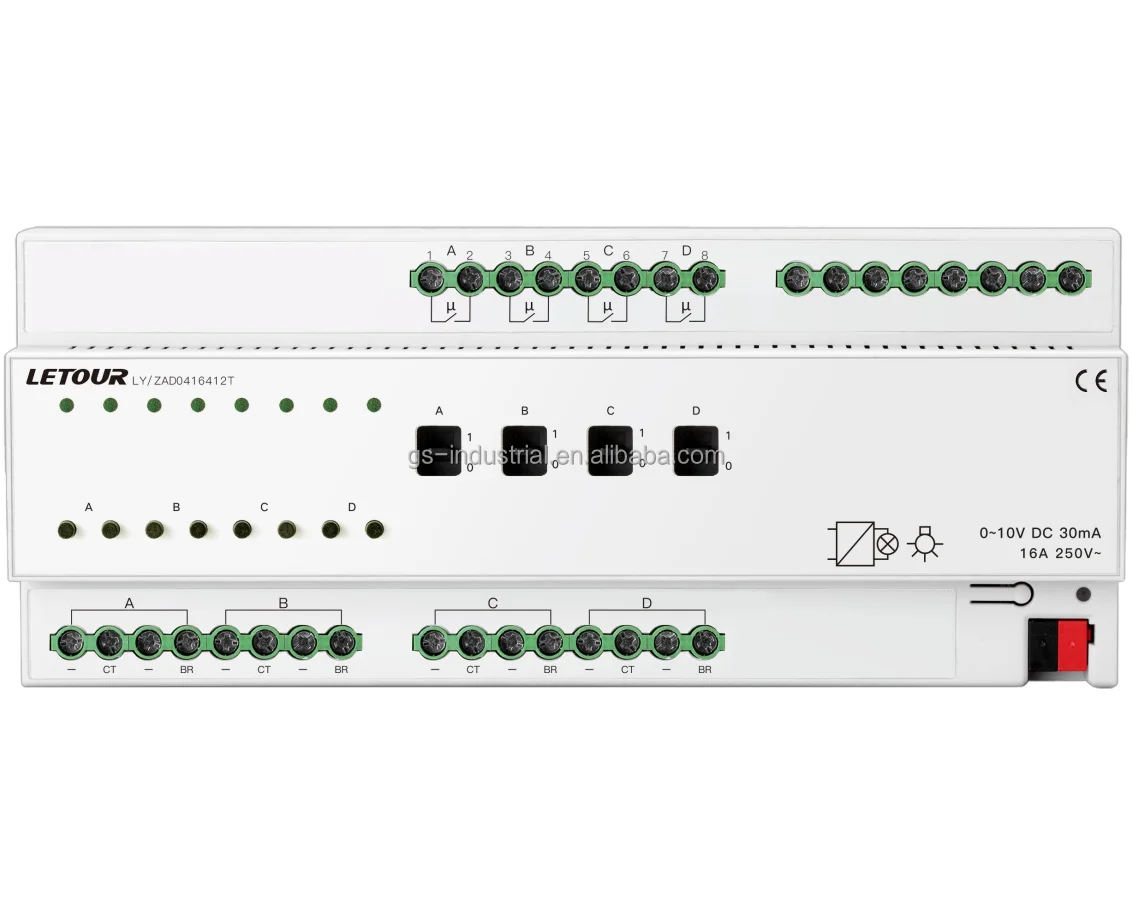 Knx Dimmer Knx/eib 4-channel 1-10v Dimmer Smart Light Dimming Module ...