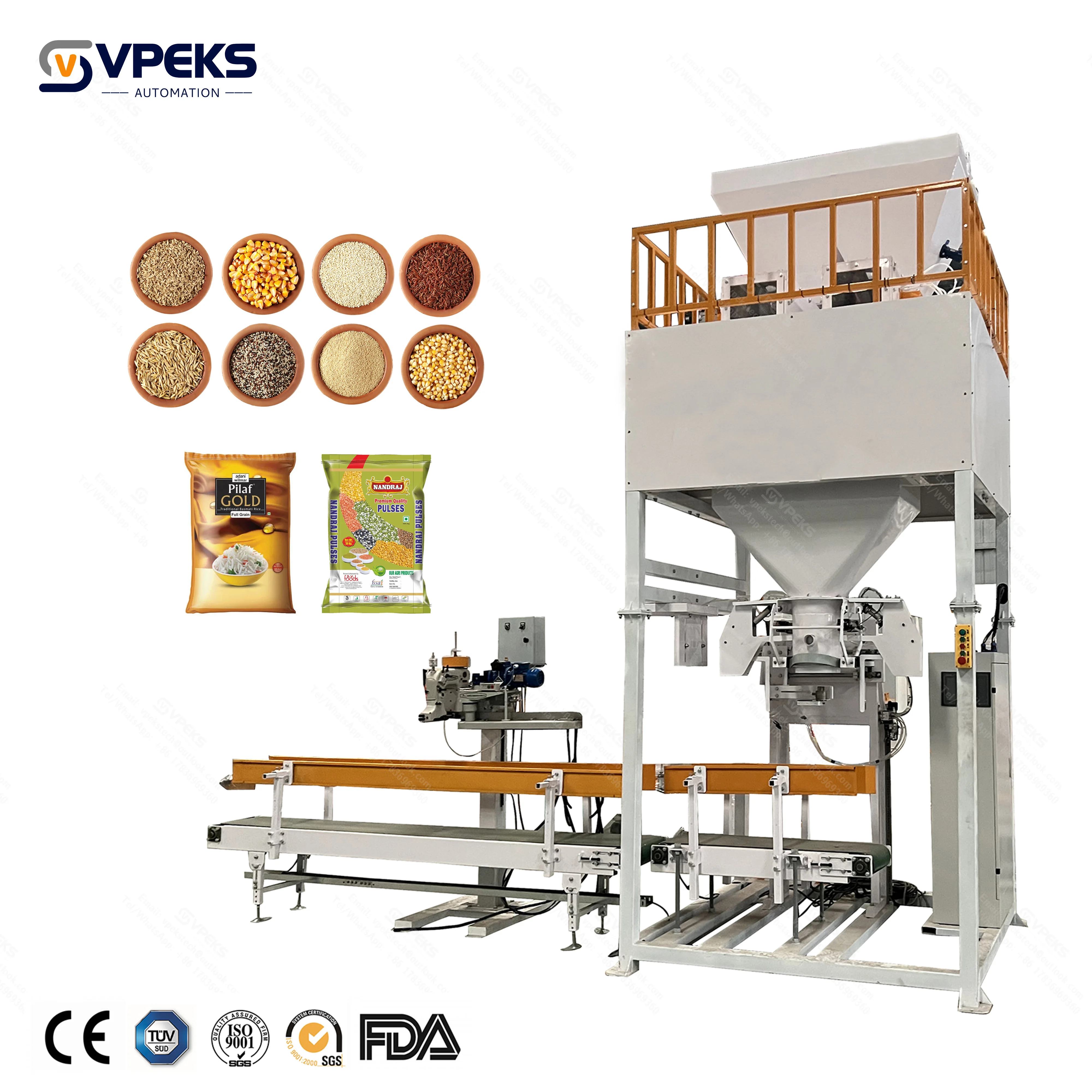 Vpeks Auto Weighing System Filling Packing Machine Double Weighing Filling Capability - Buy Sand ...