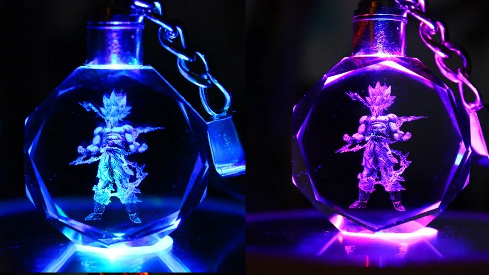 Wholesale Custom 3d Laser Engraved Led Glass Crystal Souvenir Keychain ...