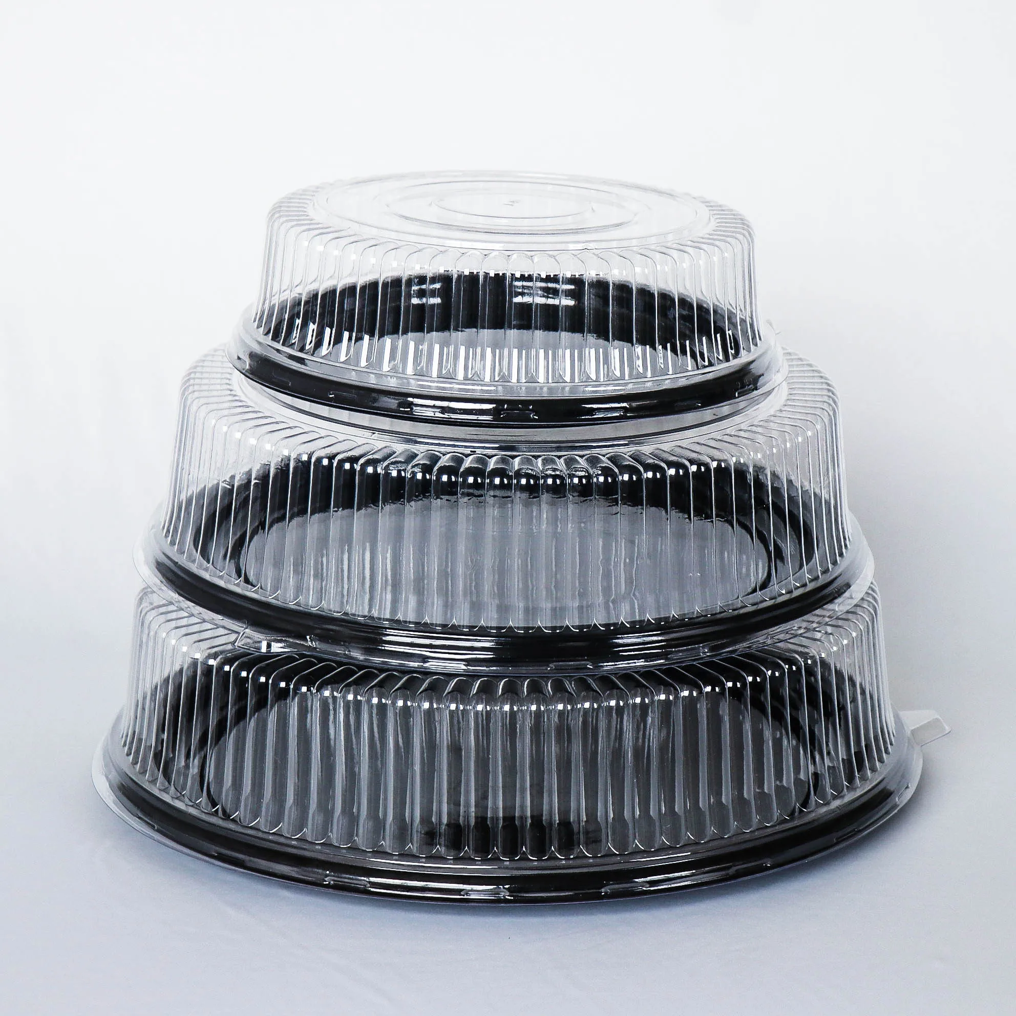 Disposable Round Display Cake Box Containers Carriers With Dome Lids ...