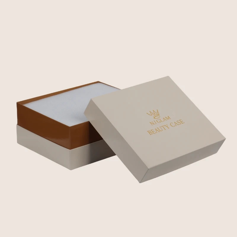 Luxury Gold Foil Cardboard Packaging - Customizable Rigid Boxes