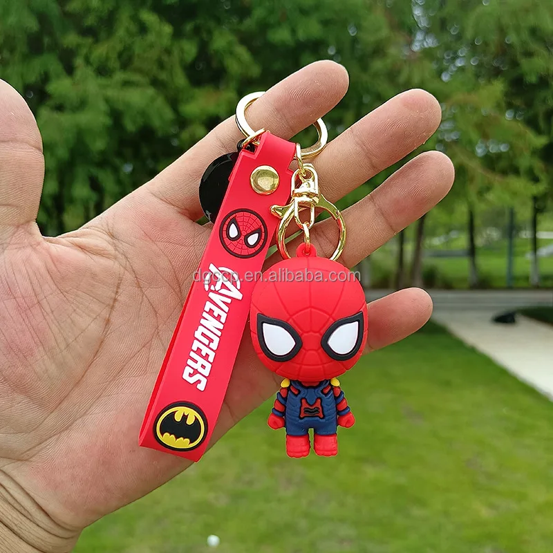 13 Design Hot Selling American Film Spider-man Keychain 3d Pvc Rubber ...
