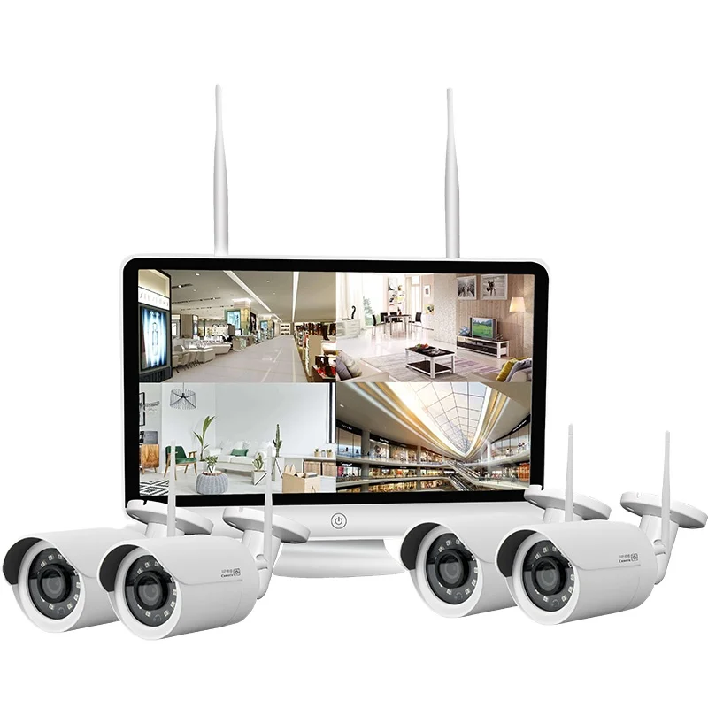 3MP 4CH Wireless Bullet NVR COMBO KITS with Motion Detection